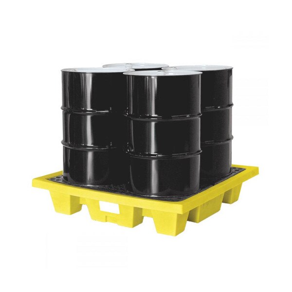 Spill Pallet - 4 Drum - Low Profile - Square | ForFluids